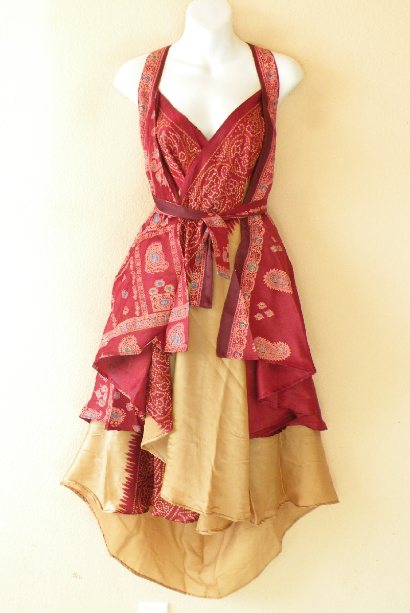 M677 Vintage Silk Magic 30 Inch Length Long Wrap Skirt Halter Tube Maxi Dress + Dvd on Luulla